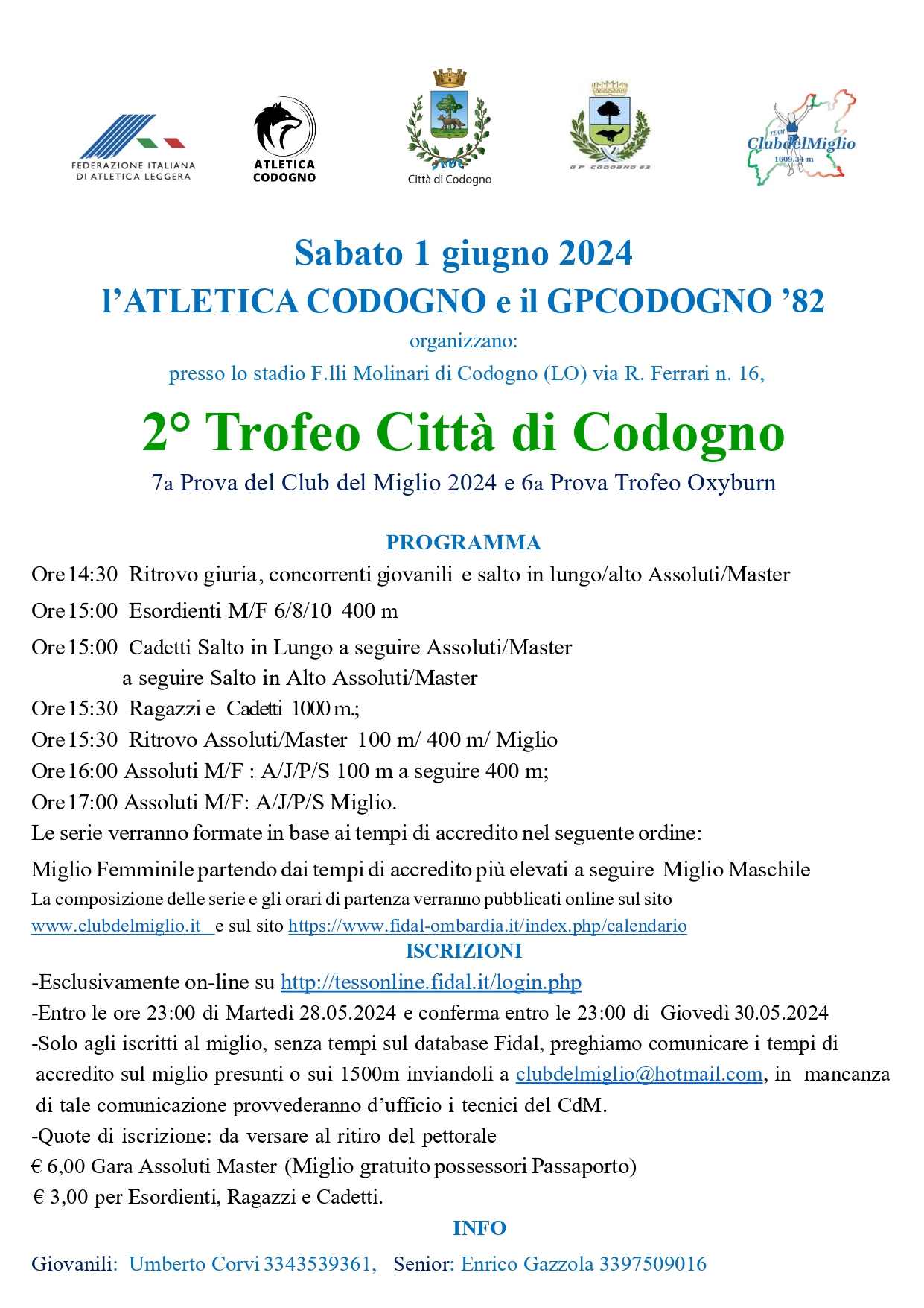 2° Trofeo Città di Codogno - Comune di Codogno